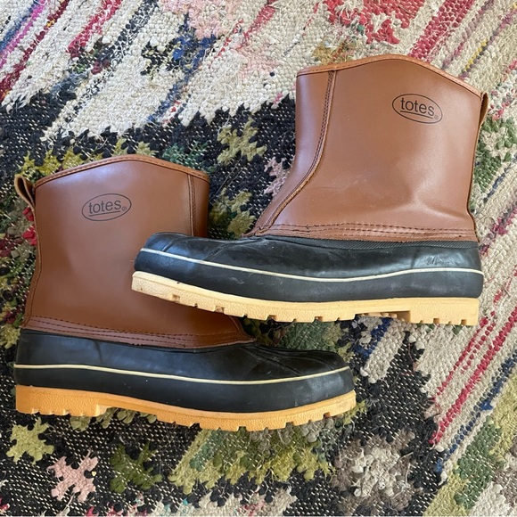 totes | Shoes | Mens Totes Tan And Black Weatherproof Boots | Poshmark